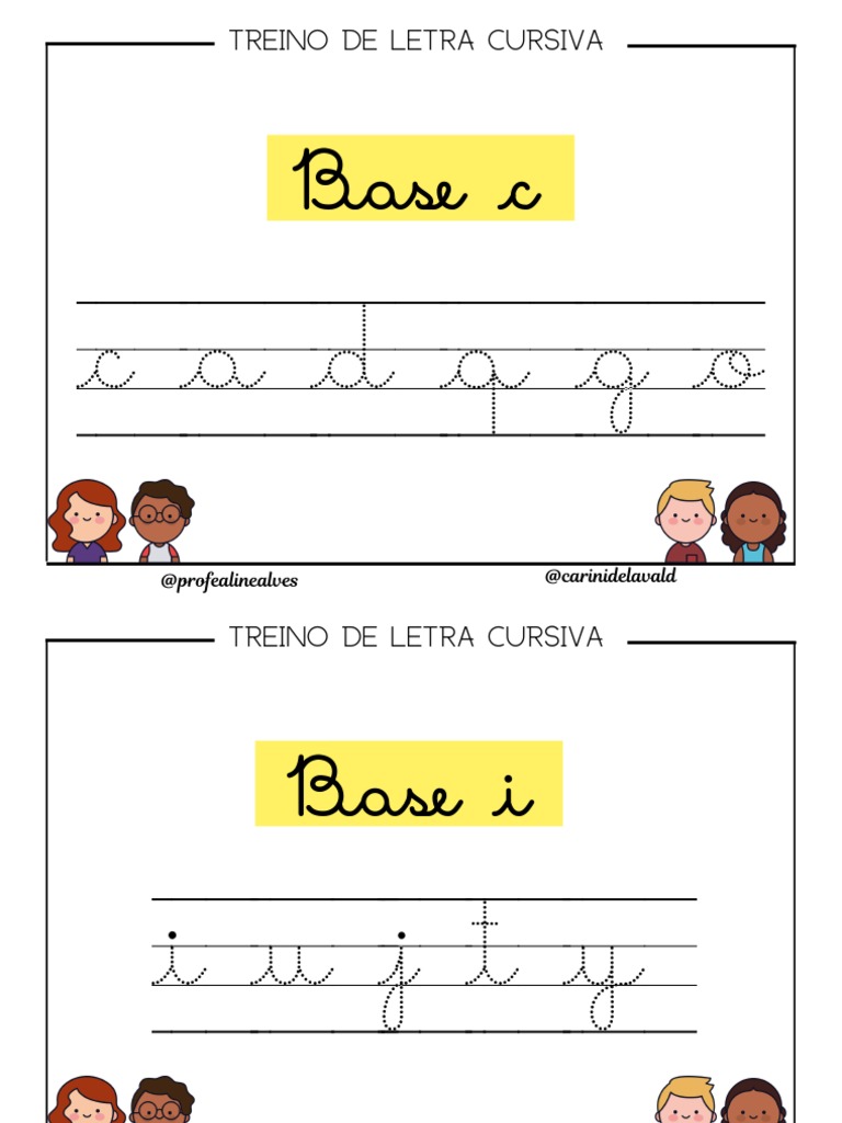 Treino de Caligrafia Cursiva | PDF
