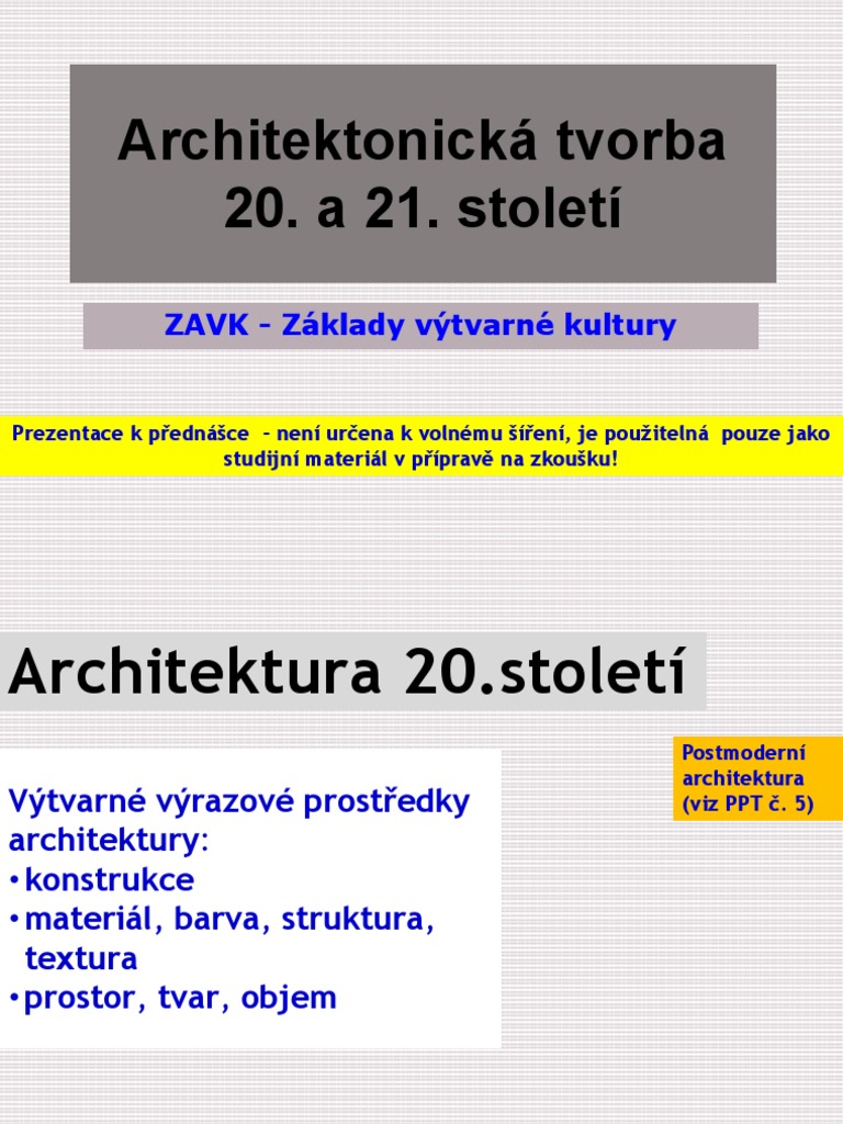 ZAVK 07 Architektura+20.+a+21.stol | PDF