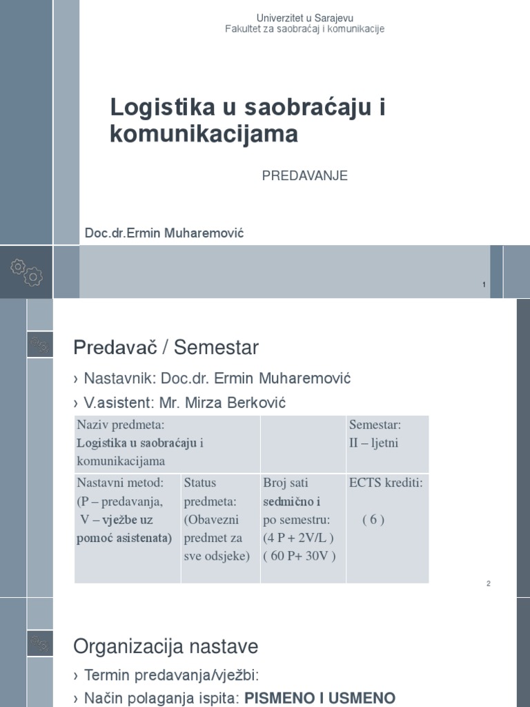 Predavanje 1 | PDF