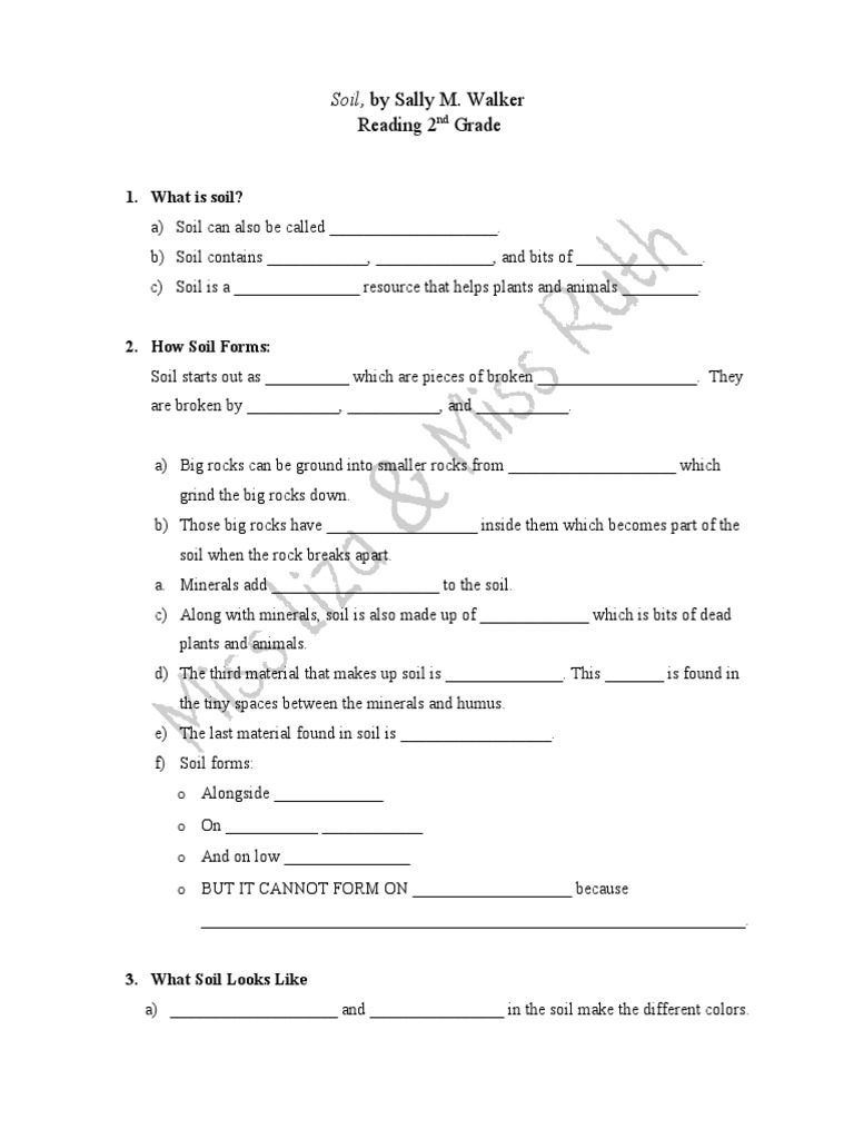 Soil, by Sally M. Walker: Reading 2 Grade | PDF | Soil | Materials