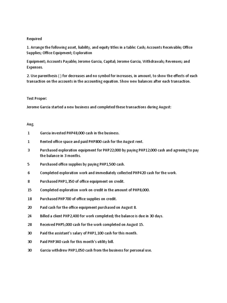 Jerome Garcia Acctg Equation | PDF