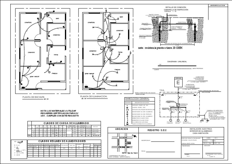 Ejemplo Proyecto Electrico PDF | PDF | Ingeniería de Edificación | Equipo eléctrico