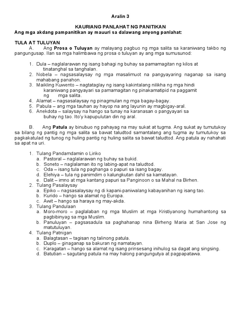 Aralin 3 | PDF