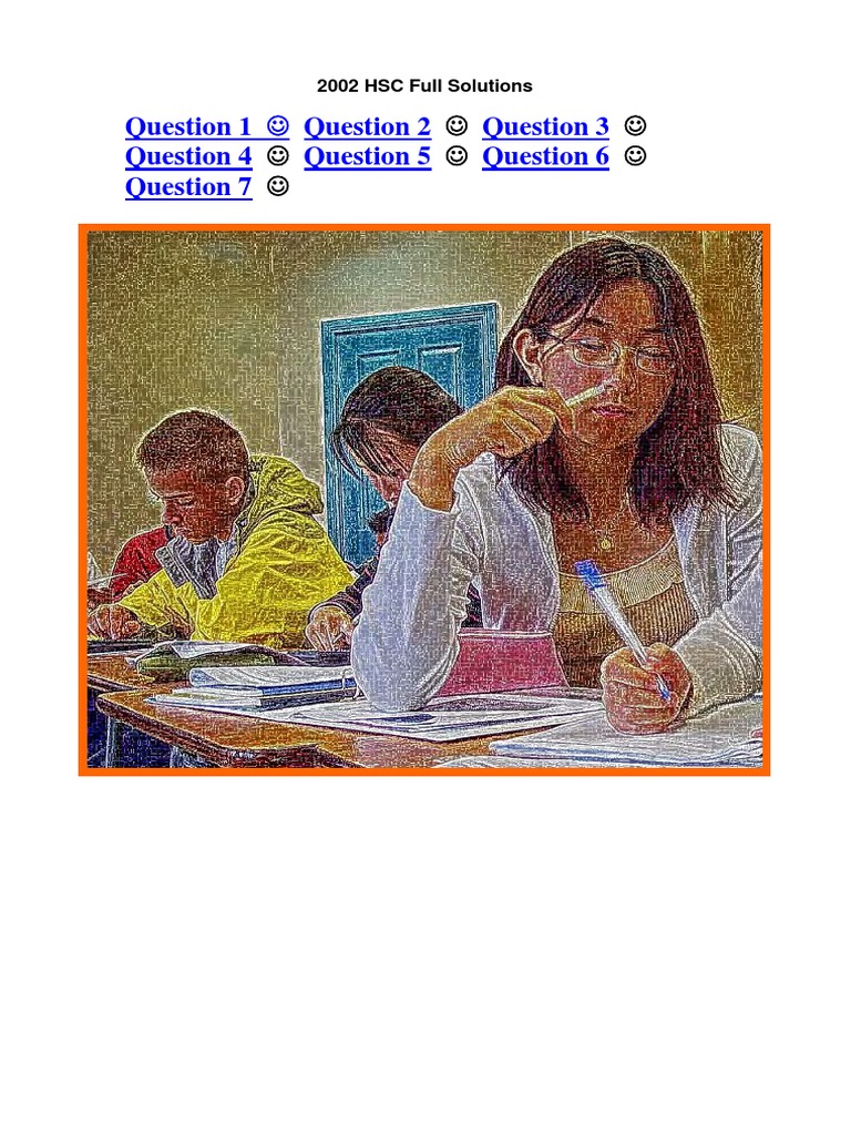 Maths Ext 1 2002 Noonan's Solutions | PDF | Mathematical Objects ...