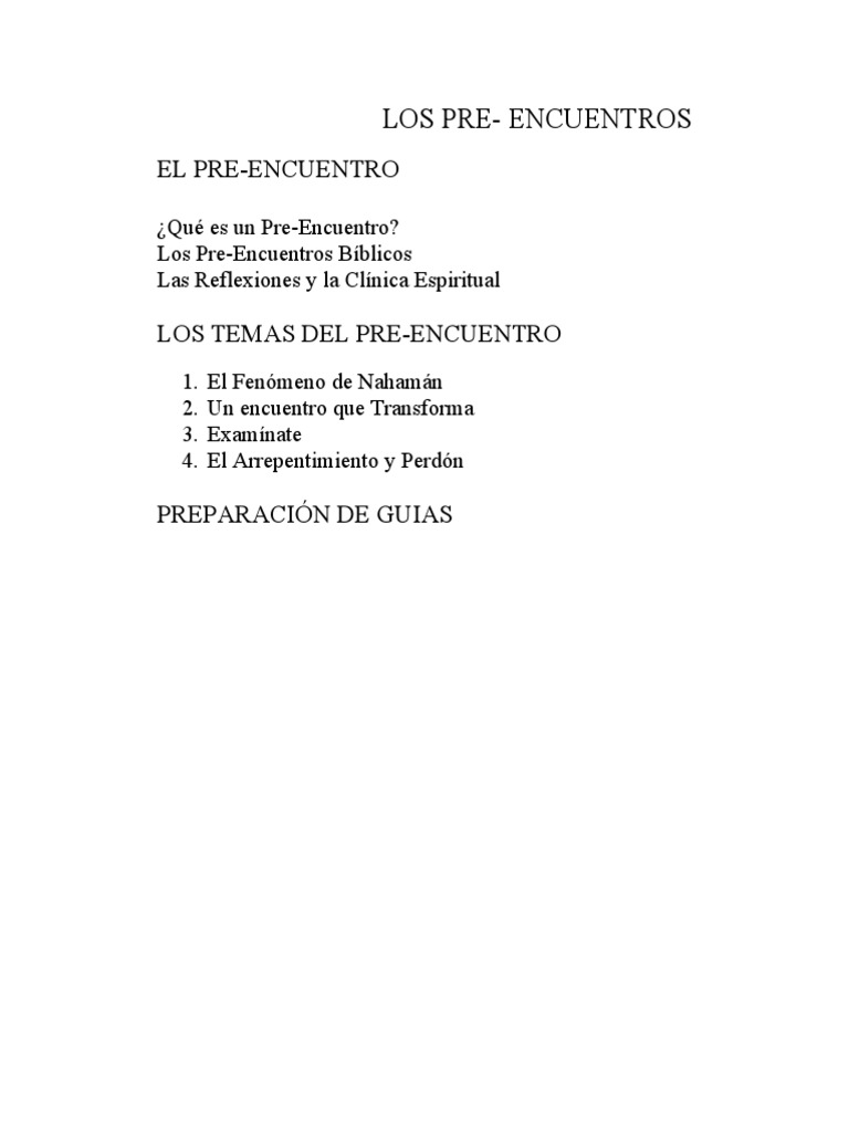 Manual Encuentro | PDF | Pecado | Jesús