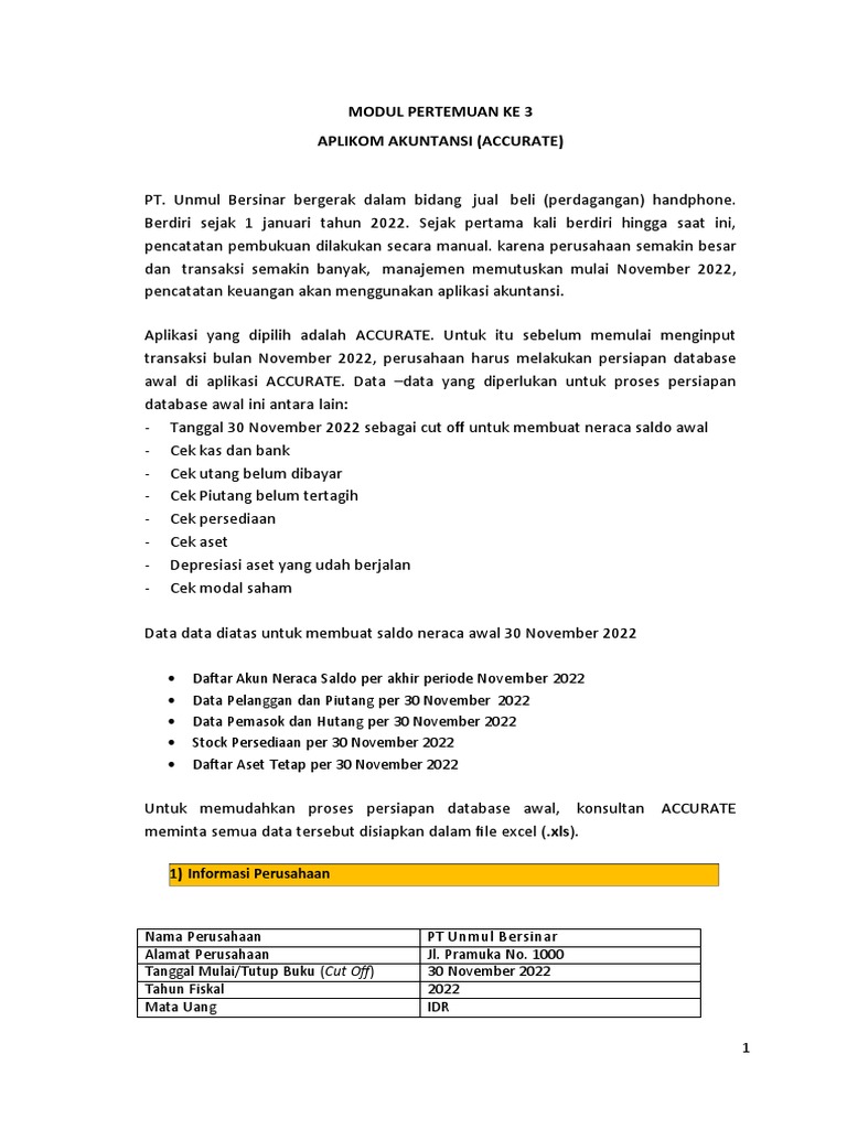 MODUL Pertemuan Ke 3 | PDF