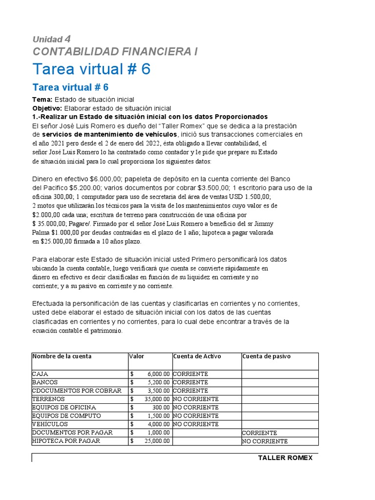 Tarea Virtual # 6 | Descargar gratis PDF | Contabilidad | Sector privado