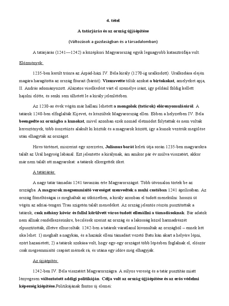 4 - Tatárjárás | PDF