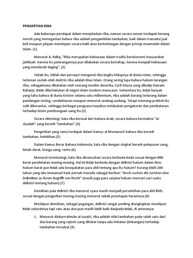 Pengertian Riba | PDF