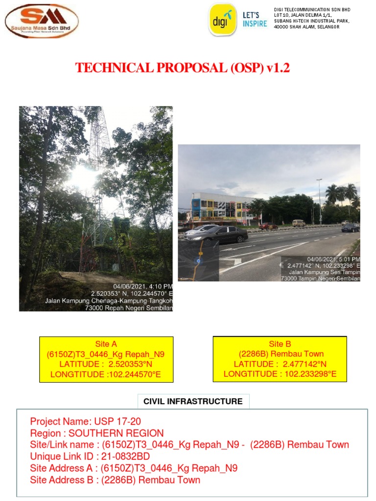 TP and ITP For 21-0832BD, KG Repah - Rembau Town | PDF | Telecommunications