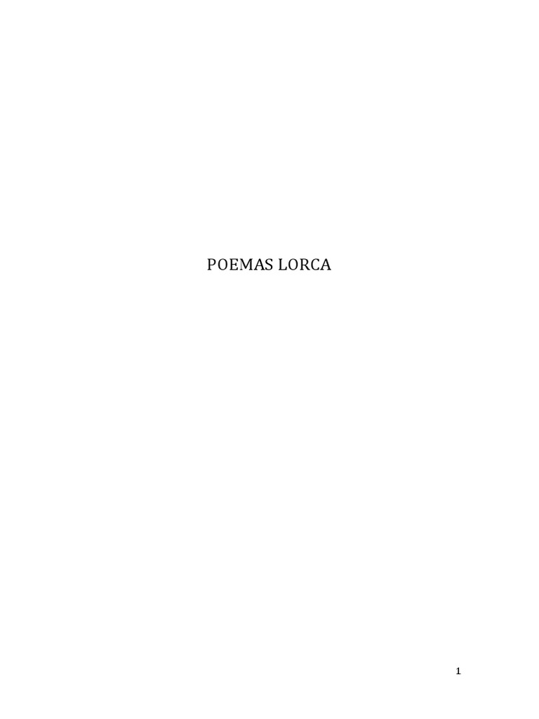 Antología Lorca PDF | PDF