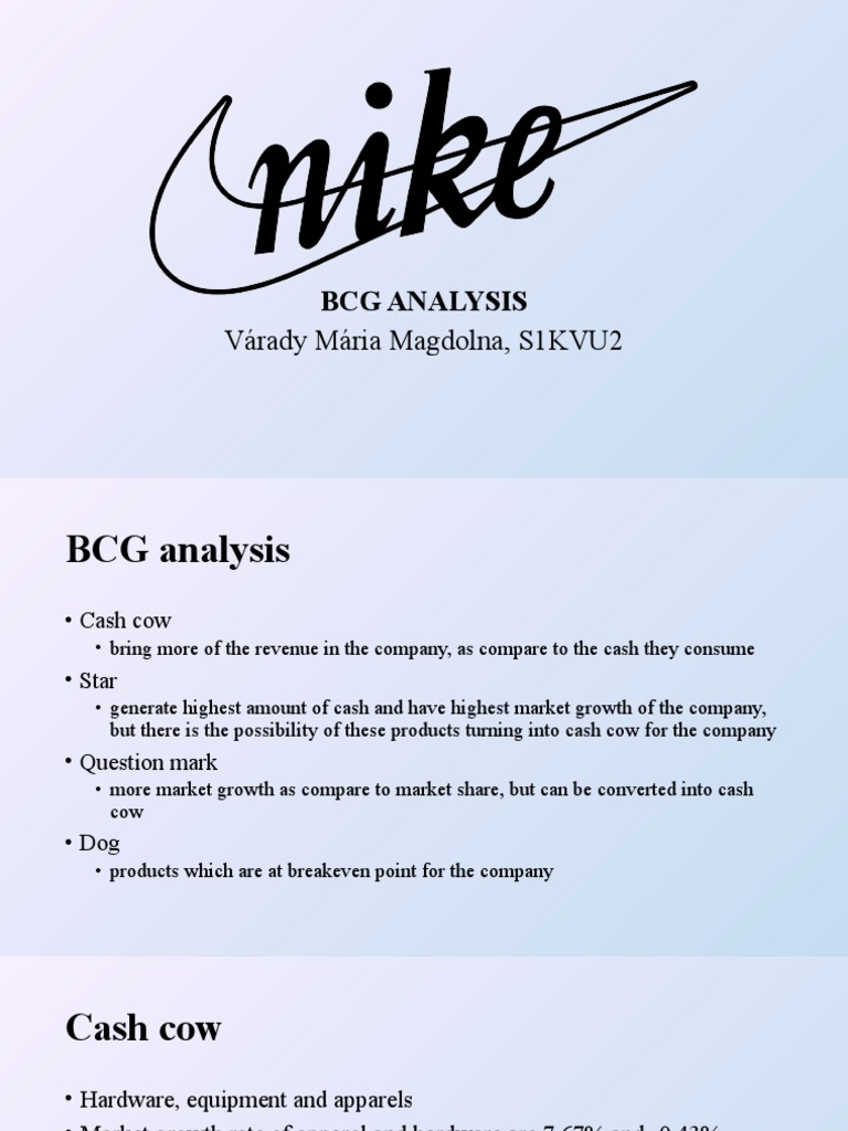 NIKE BCG Analysis | PDF