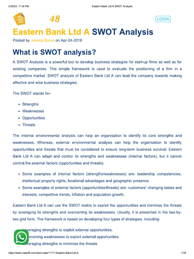 Contoh SWOT Analysis | PDF