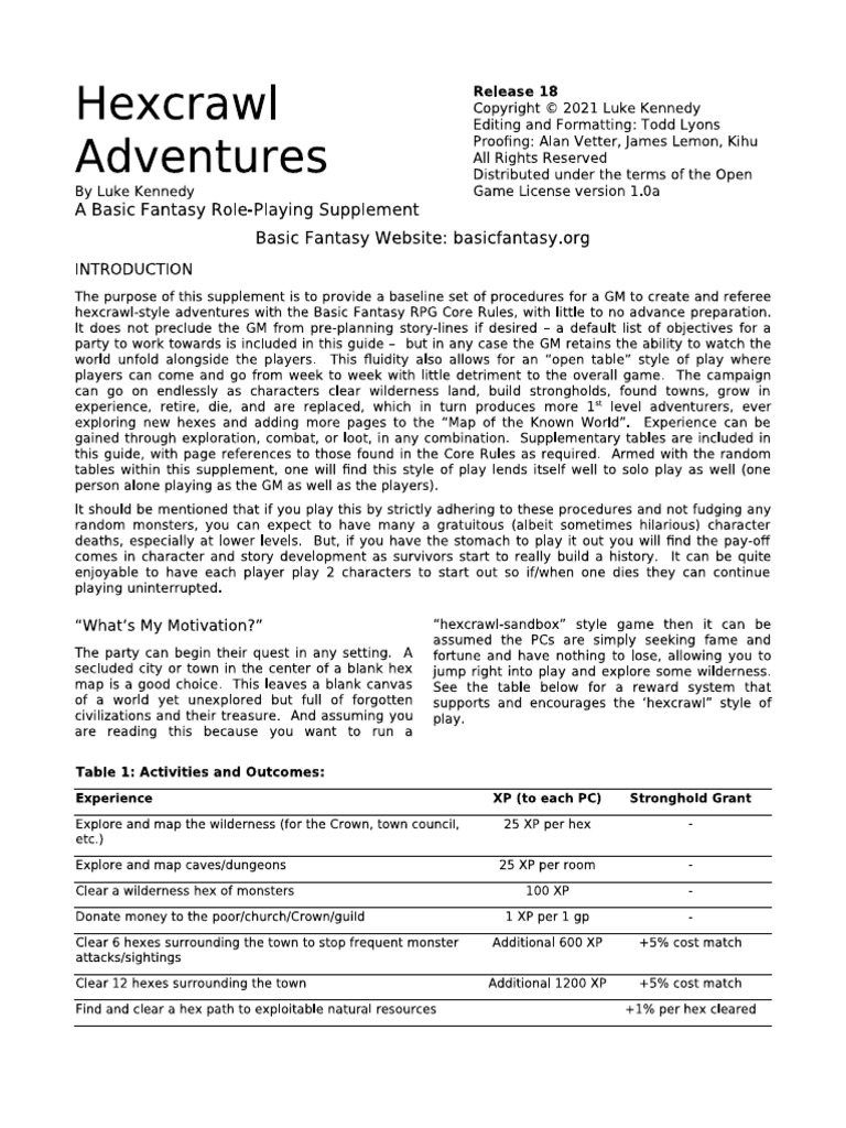 HexCrawl Supplement PDF | PDF