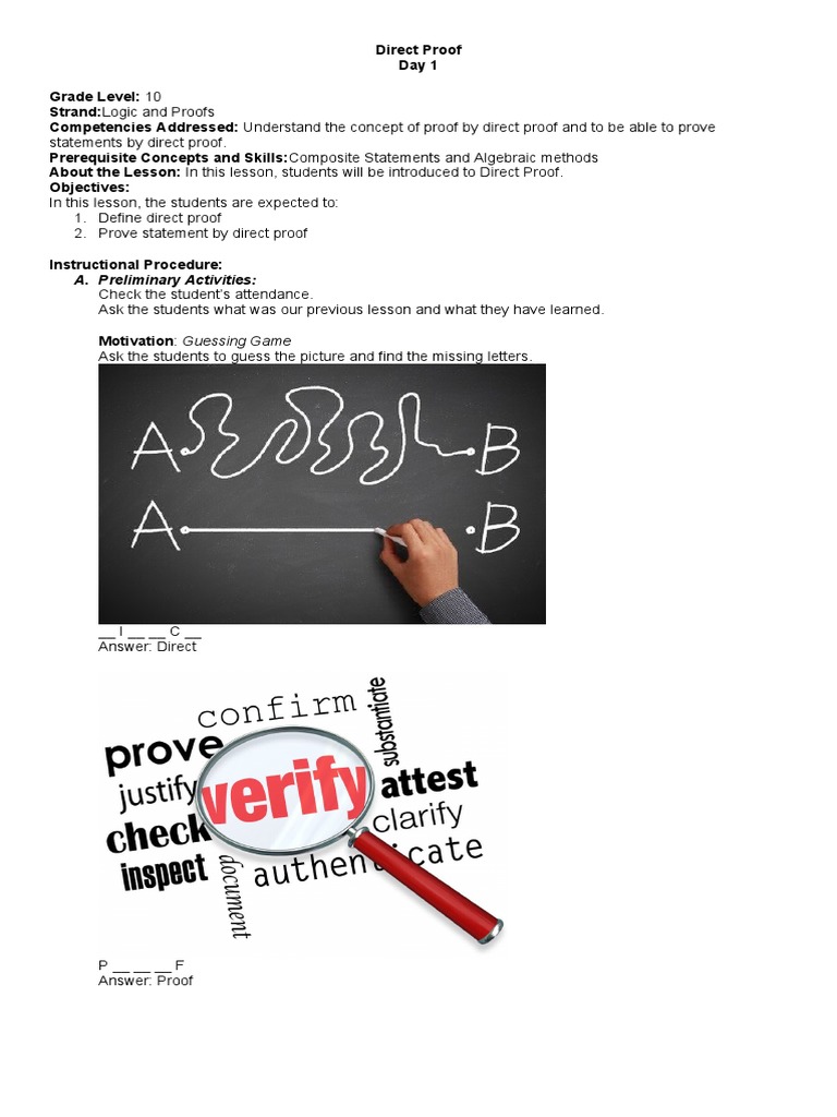 Direct Proofs for 10th Graders | PDF | Mathematical Proof | Integer