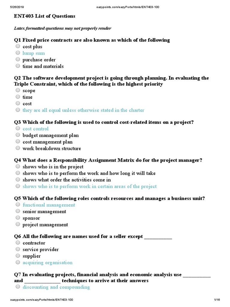 Ent403 100 | PDF | Net Present Value | Project Management