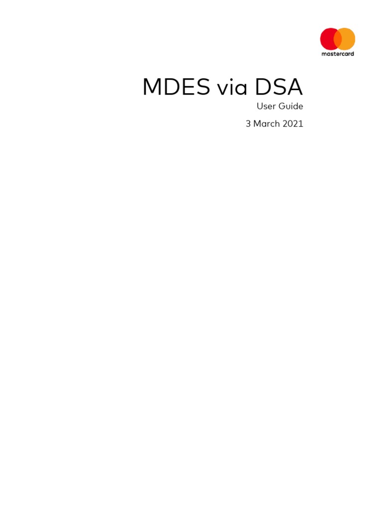 MDES Via Direct Service Access - International Guide 21.Q1 | PDF | Emv ...