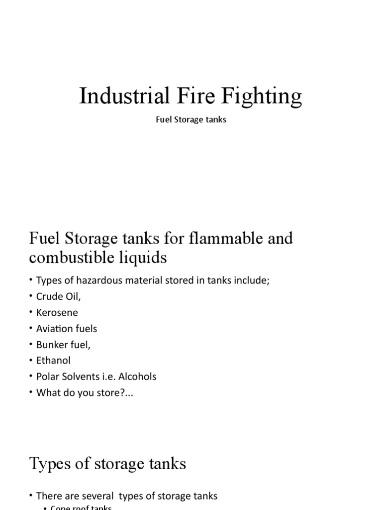 EPC Fuel Storage Tanks | PDF | Firefighting | Firefighter