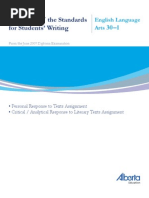 Alberta Provincial Achievement Test: English Language Arts | PDF ...