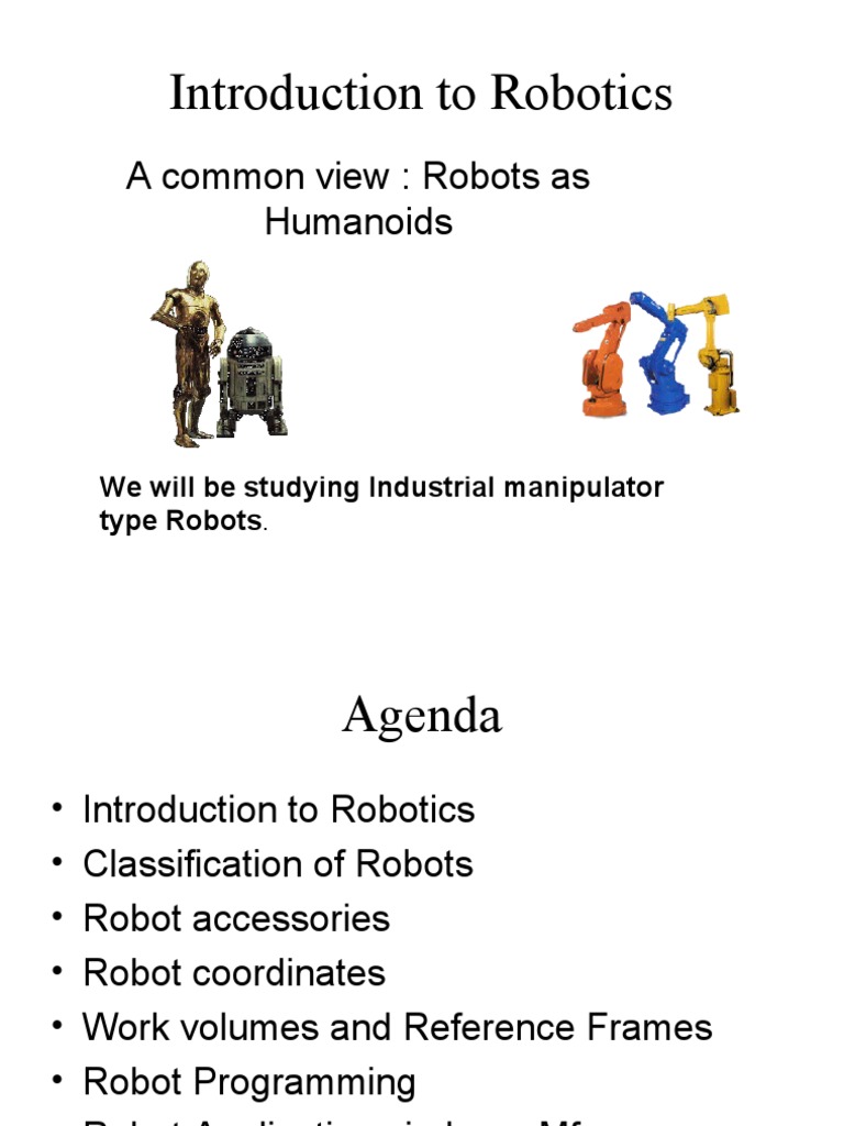 Introduction To Robotics | PDF | Robotics | Cartesian Coordinate System