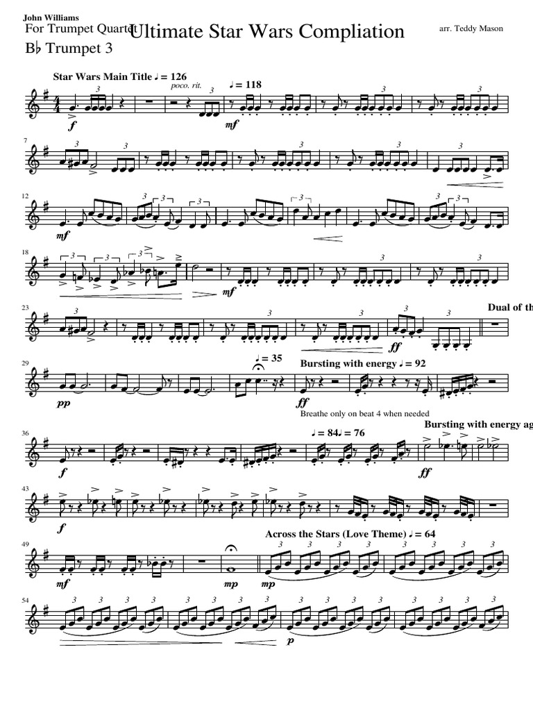 Trumpet Quartet: Star Wars Medley | PDF