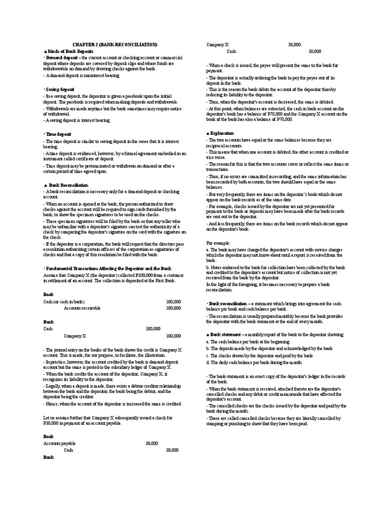 (Studocu) Int Acc Chapter 2 - Valix, Robles, Empleo, Millan | PDF | Deposit Account | Cheque