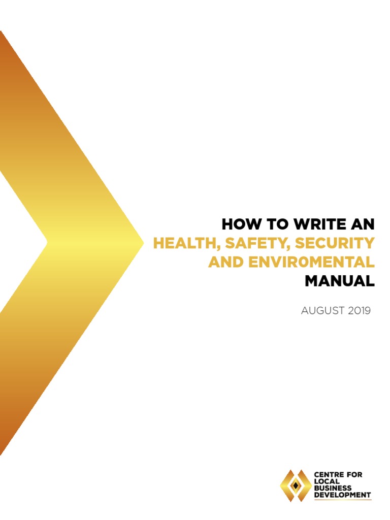 How To Write Hsse Manual v3 | PDF | Safety | Employment