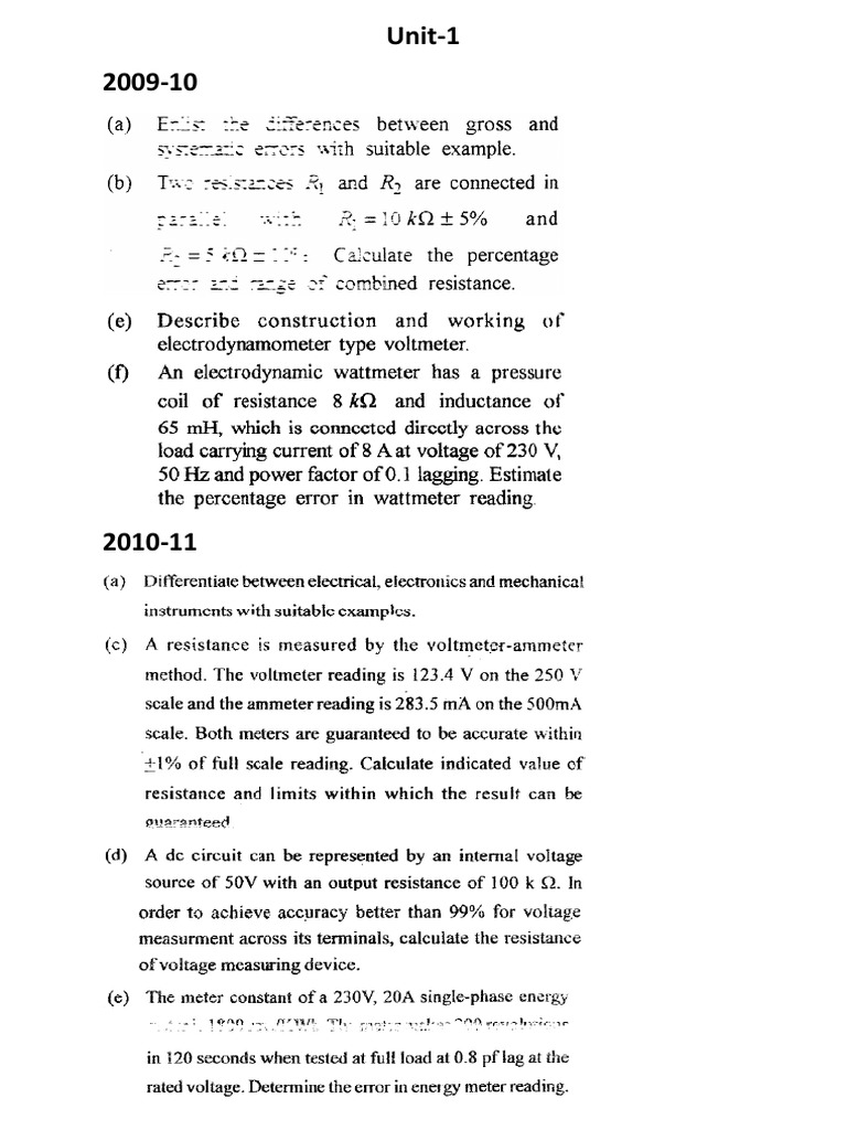 Unit 1 Questions - PDF | PDF
