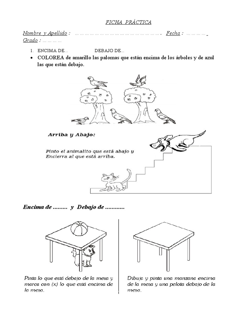 Actividad - Encima-y-Debajo - Primero | PDF | Historia