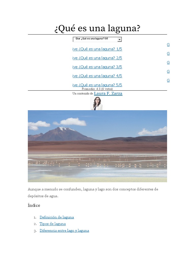 Qué Es Una Laguna | PDF