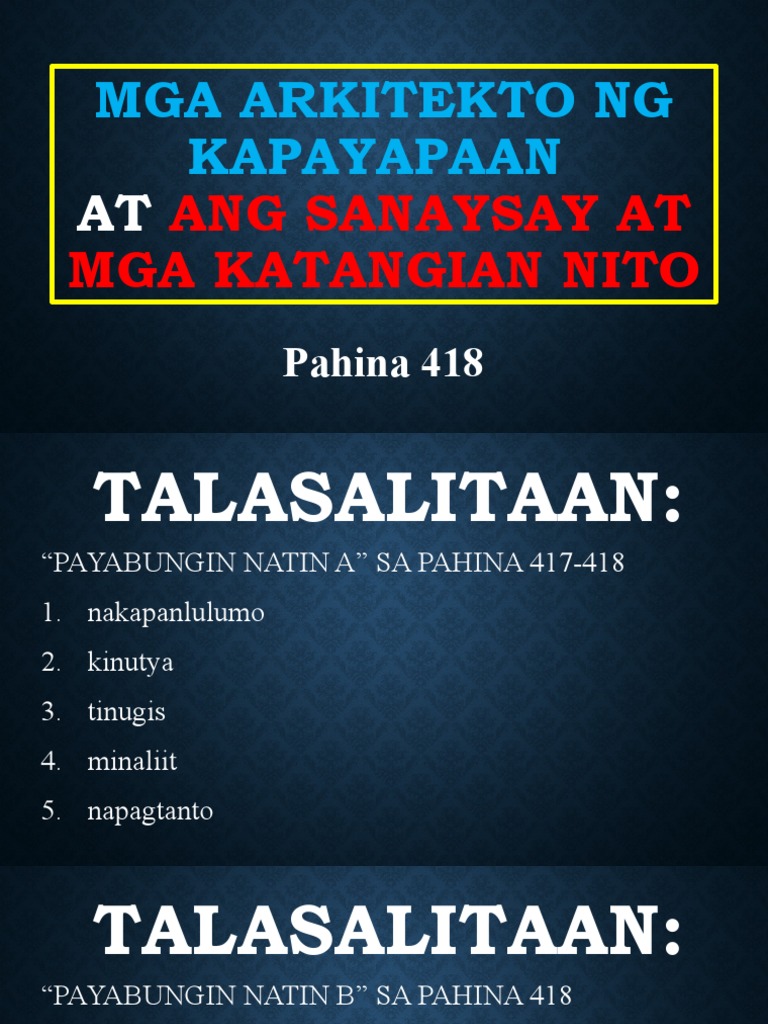 Mga Arkitekto NG Kapayapaan | PDF