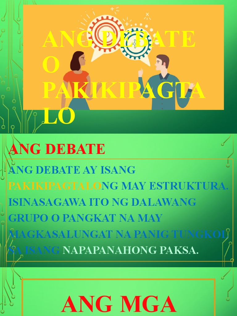 Ang Debate o Pakikipagtalo | PDF