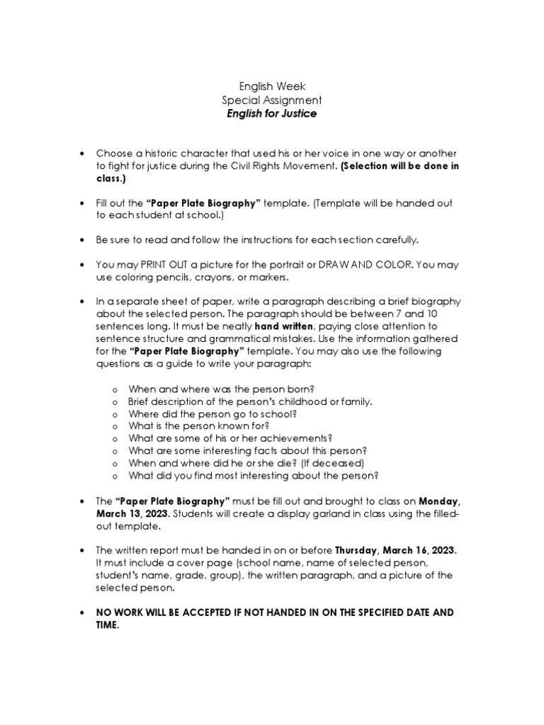 English Week Assingment (English For Justice) March 13 | PDF | Social ...