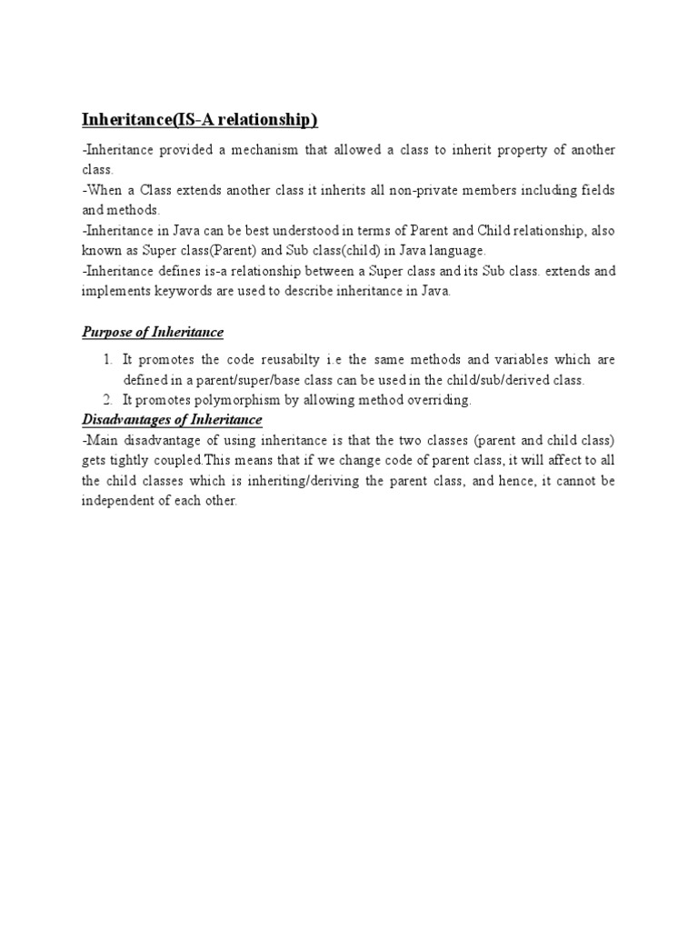Inheritance Pdf Inheritance Object Oriented Programming Class Computer Programming