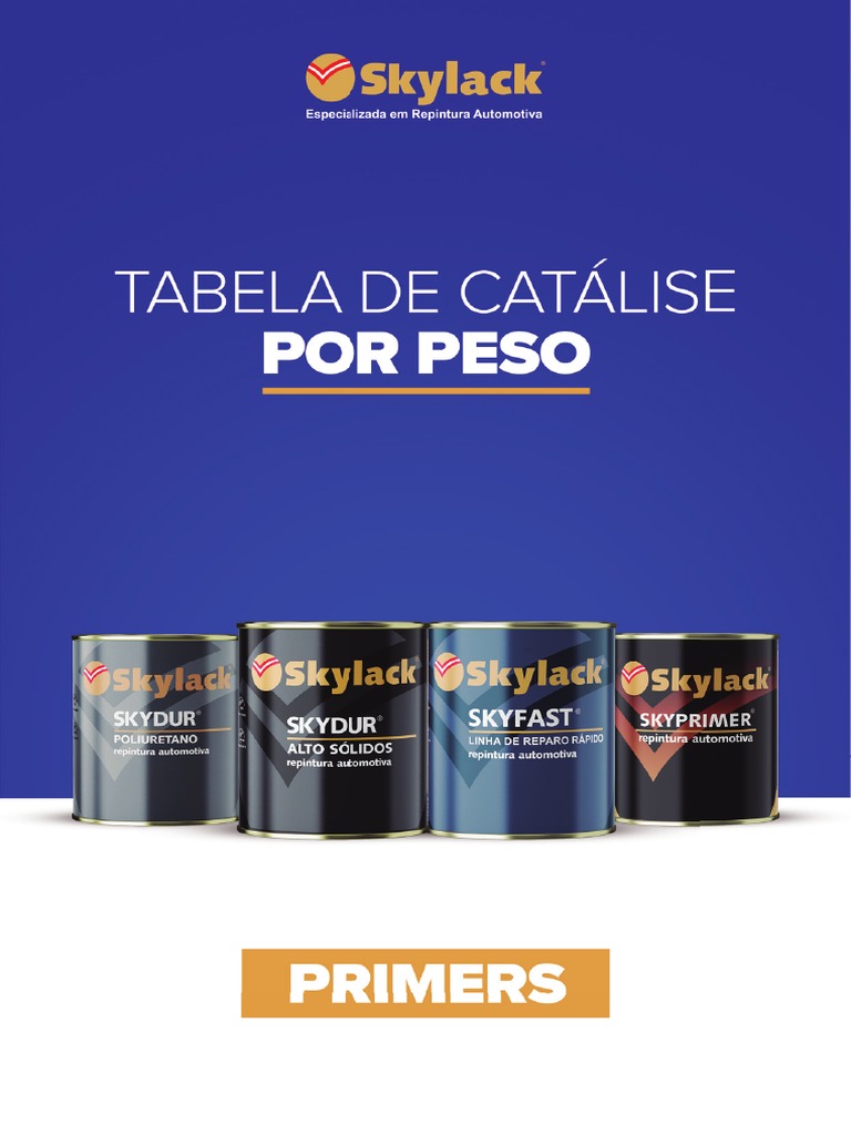 Tabela de Catalise Por Peso - Skylack 2 PDF | PDF