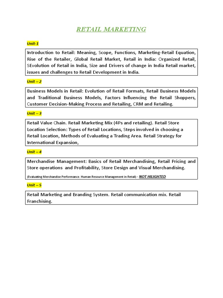 Retail Marketing | PDF