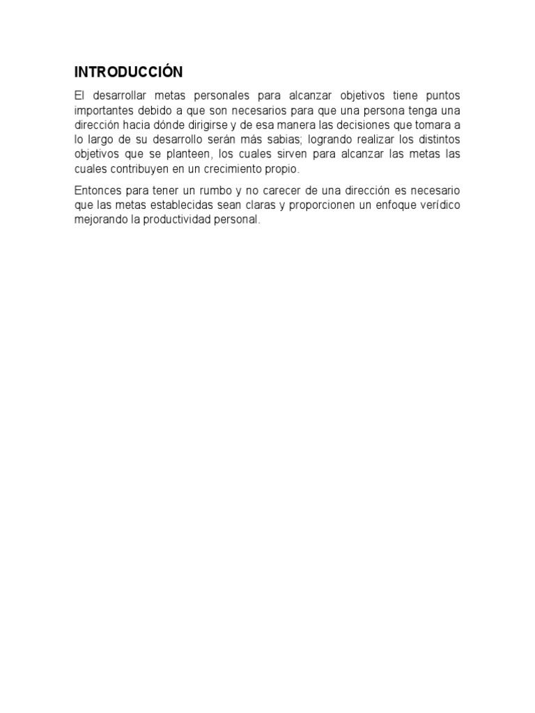 Cómo Establecer Metas Personales Efectivas | PDF | Racionalidad