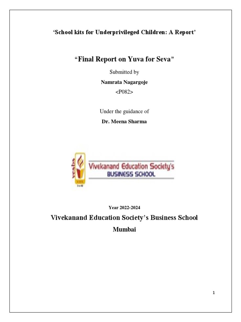 P082 Blackbook - Yuva For Seva (Seva Sahyog) 1 | PDF | Non Governmental Organization | Menstruation