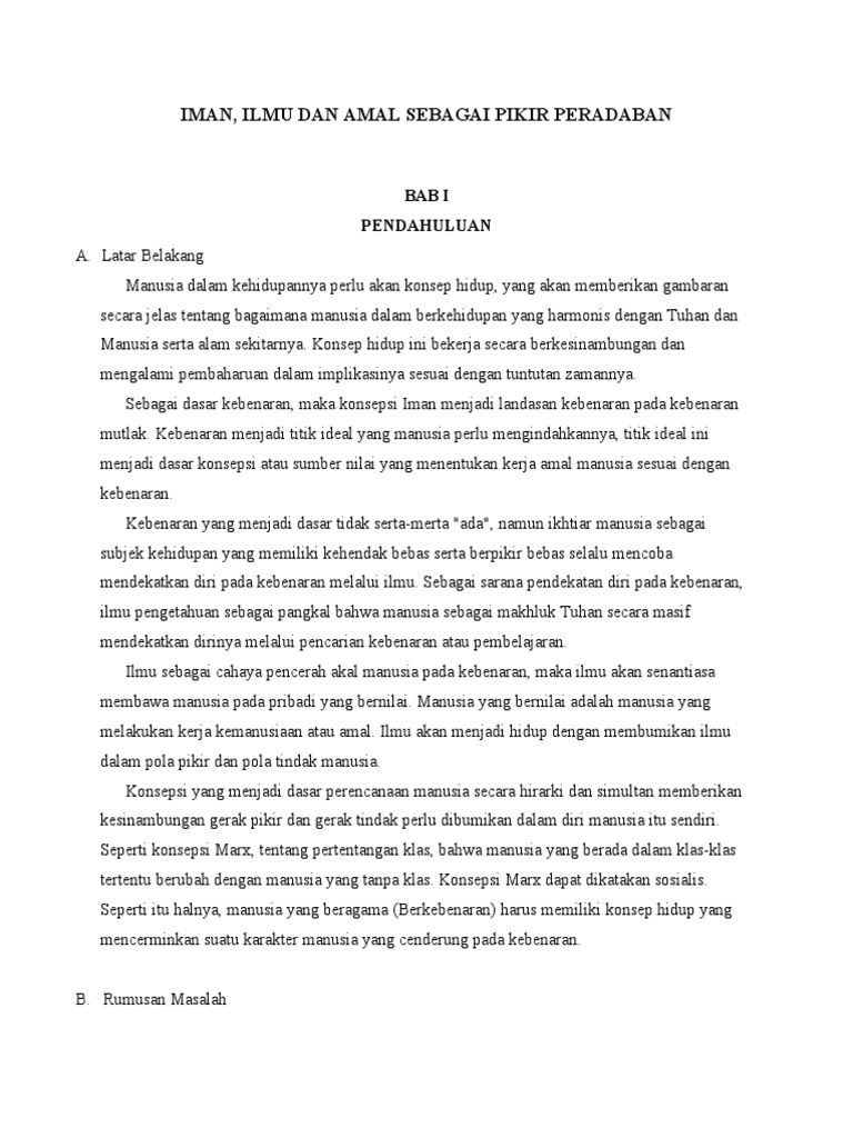 IMAN Ilmu Dan Amal | PDF