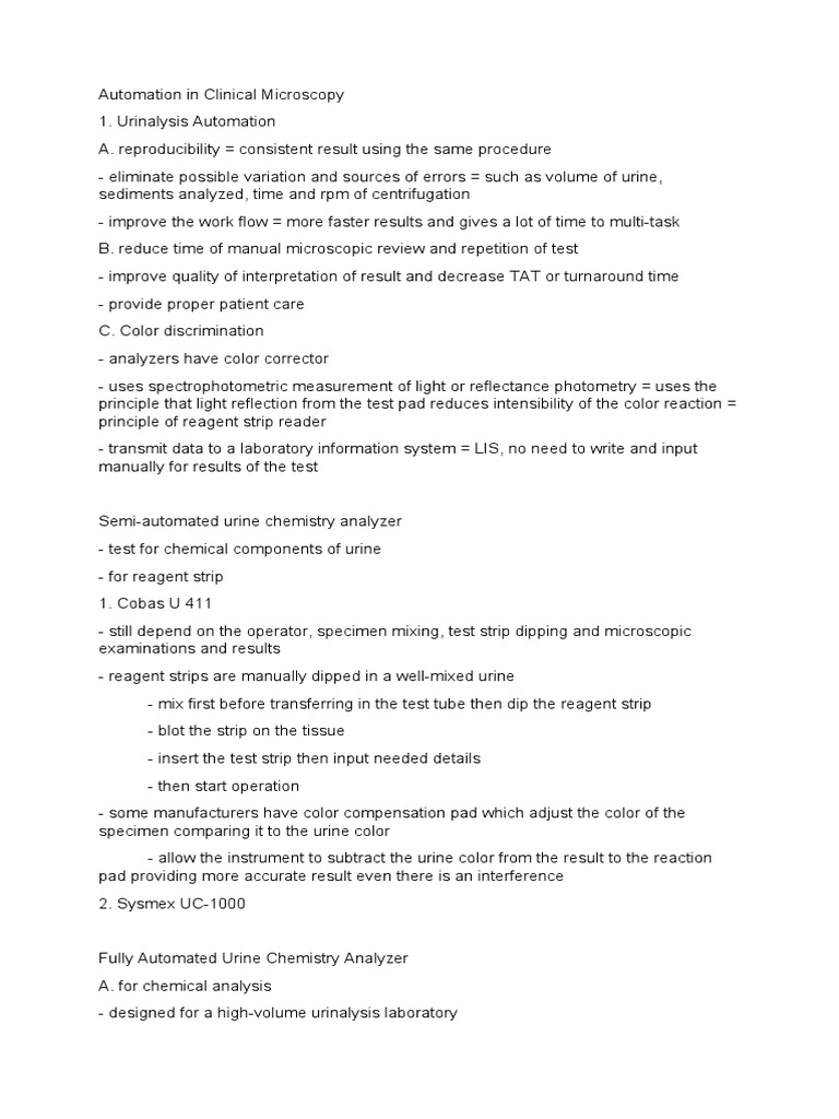 Automation in Clinical Microscopy: Advantages of Automated Urinalysis ...
