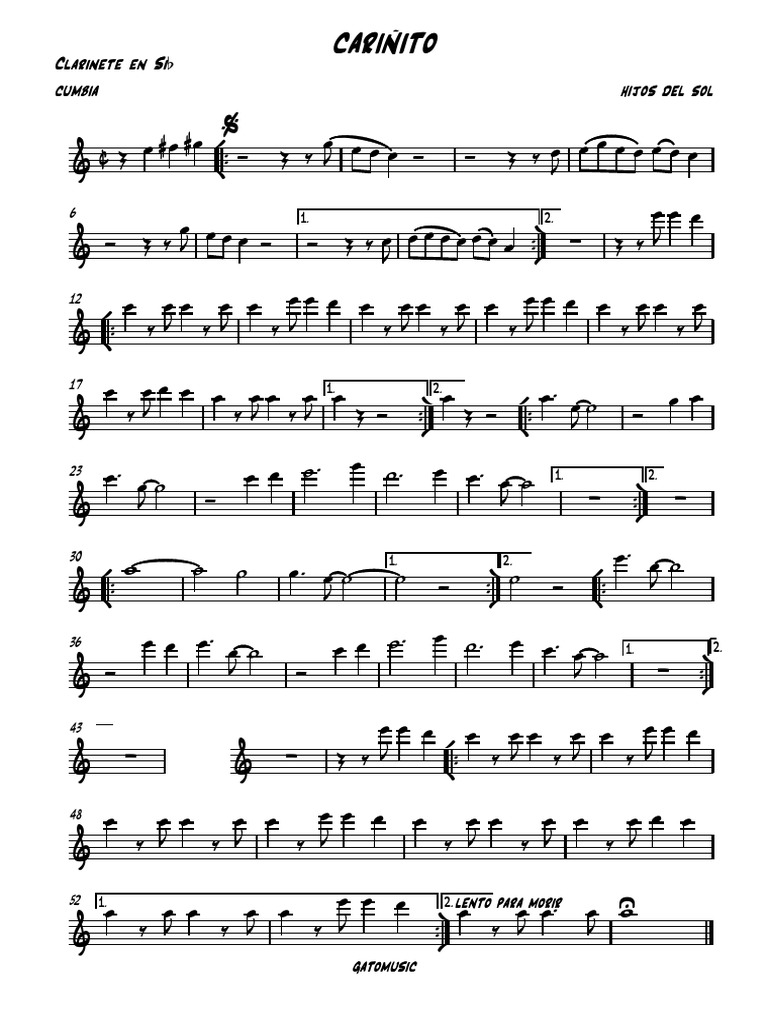 CARIÑITO (Cumbia) - 1 | PDF