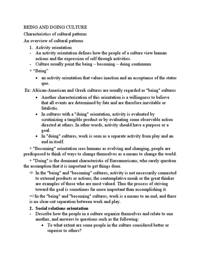 Being and Doing Culture P2 | PDF | Social Equality | Psychological Concepts