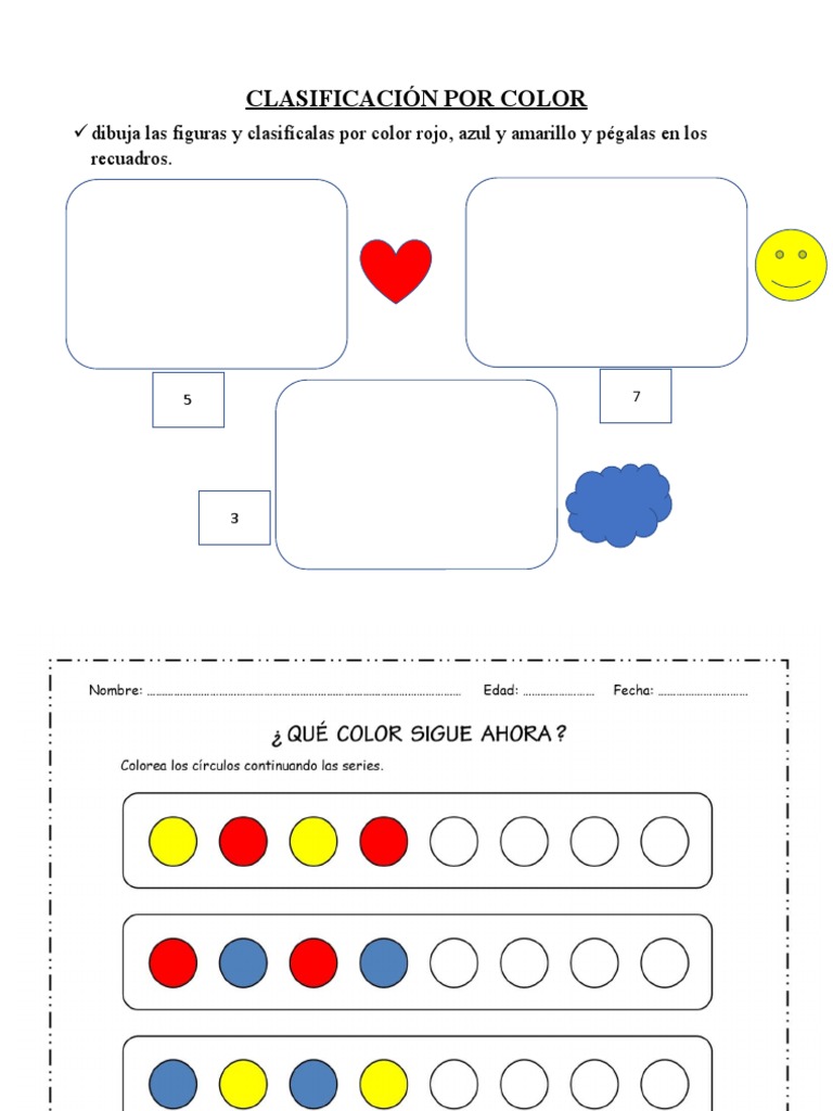 Clasificación Por Color Pdf