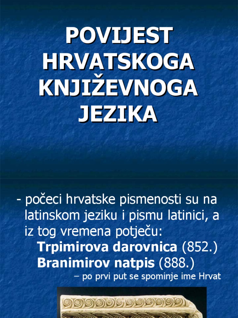 Povijest Hrvatskog Jezika - 7. Razred | PDF