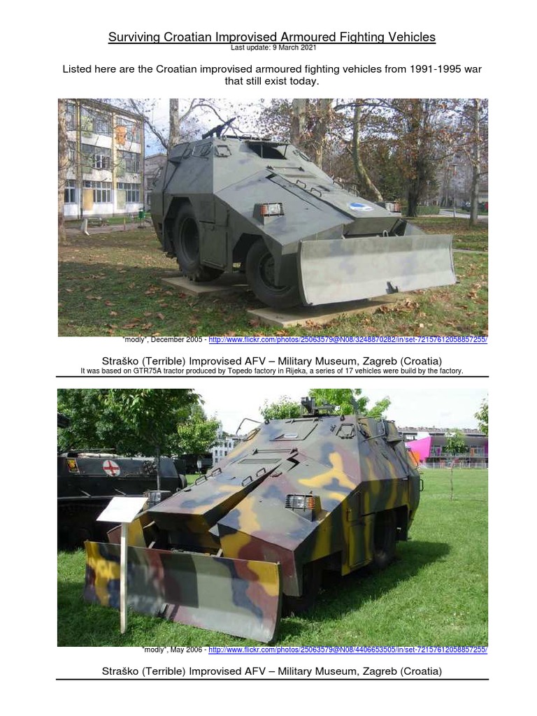 Surviving Croatian Improvised AFV | PDF | Armoured Fighting Vehicles ...