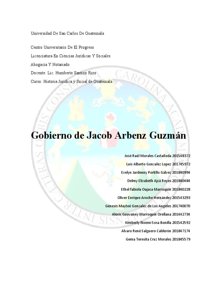 Biografía de Jacobo Arbenz Guzmán | PDF | Guatemala