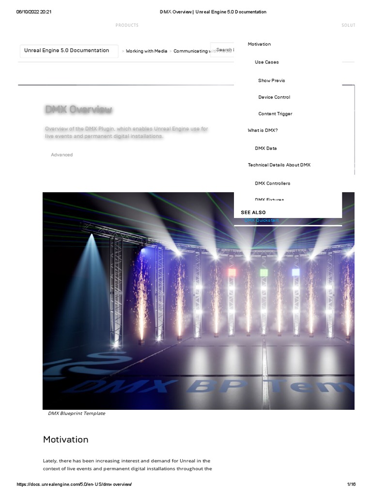 DMX Overview - Unreal Engine 5.0 Documentation | PDF | Computer Network | Command Line Interface