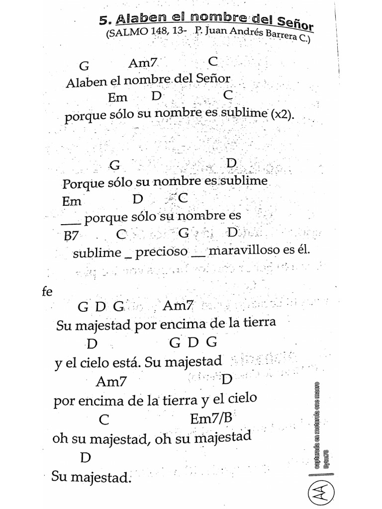 Alaben El Nombre Del Señor | PDF