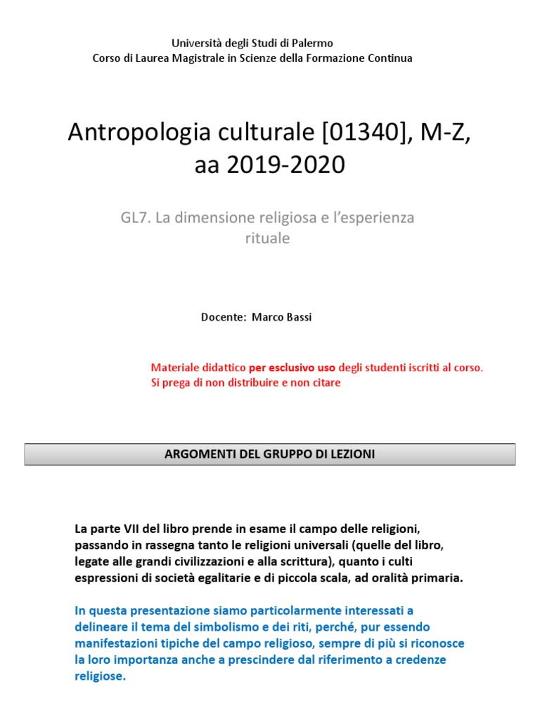 Antrop Cult M-Z - GL7 - Religione e Riti PDF | PDF