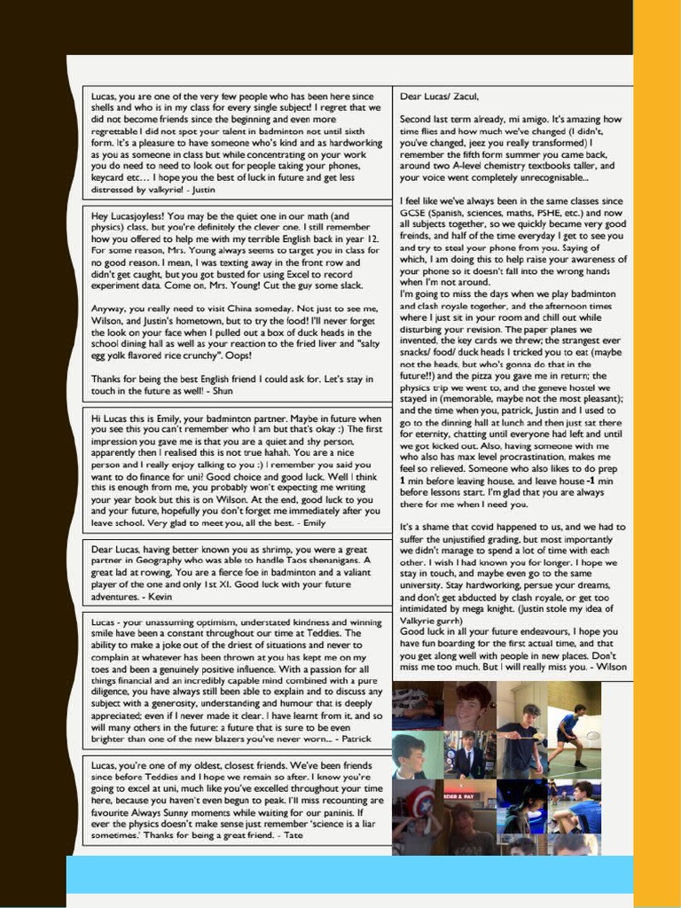 Yearbook A4 Profile Template (LJ) | PDF